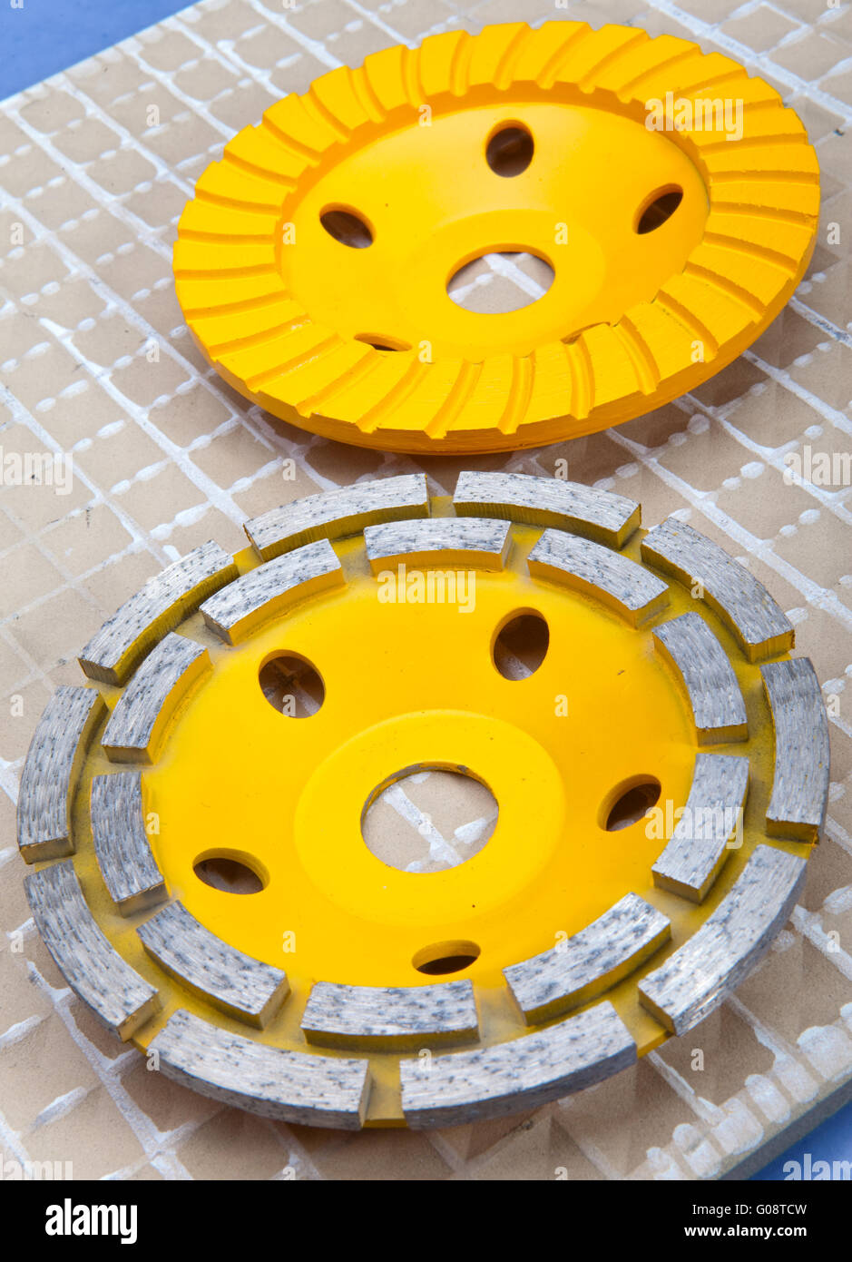 Diamond disks for concrete cutting and abrasion Stock Photo - Alamy