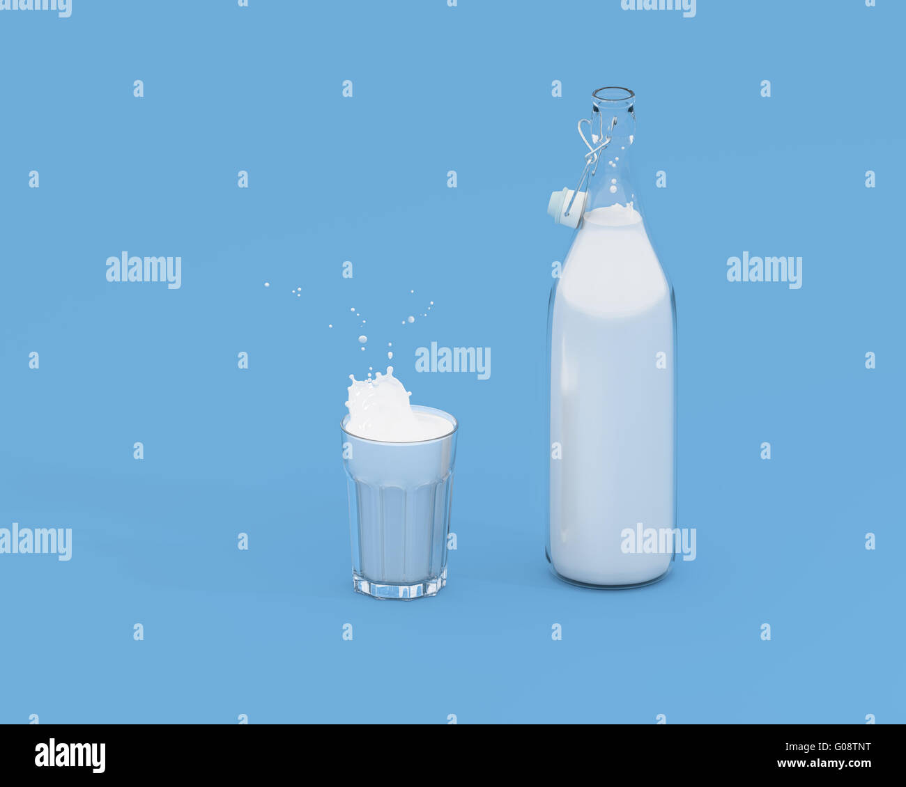 Vintage milk bottle splash hi-res stock photography and images - Alamy