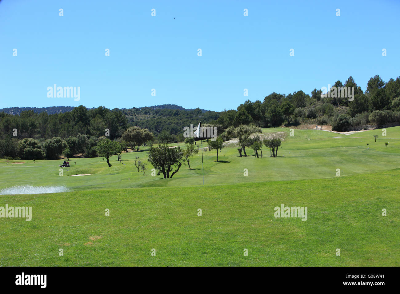 Beautiful lush green golf course Stock Photo - Alamy