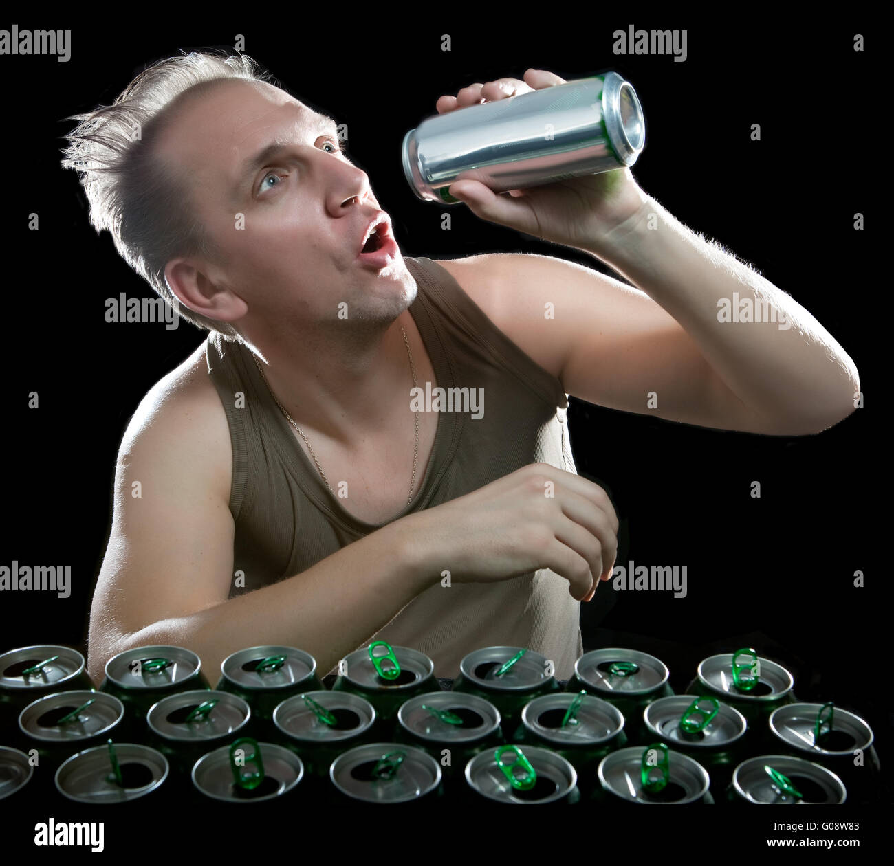 Man with lots of beer hi-res stock photography and images - Alamy