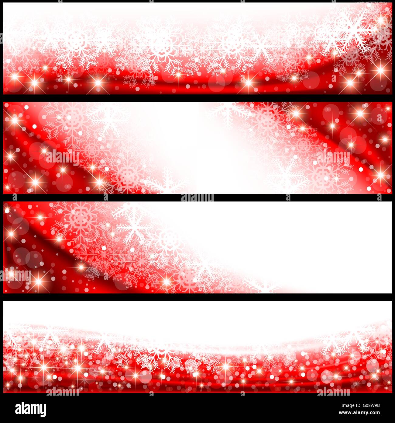 Red Christmas Banners Stock Photo - Alamy