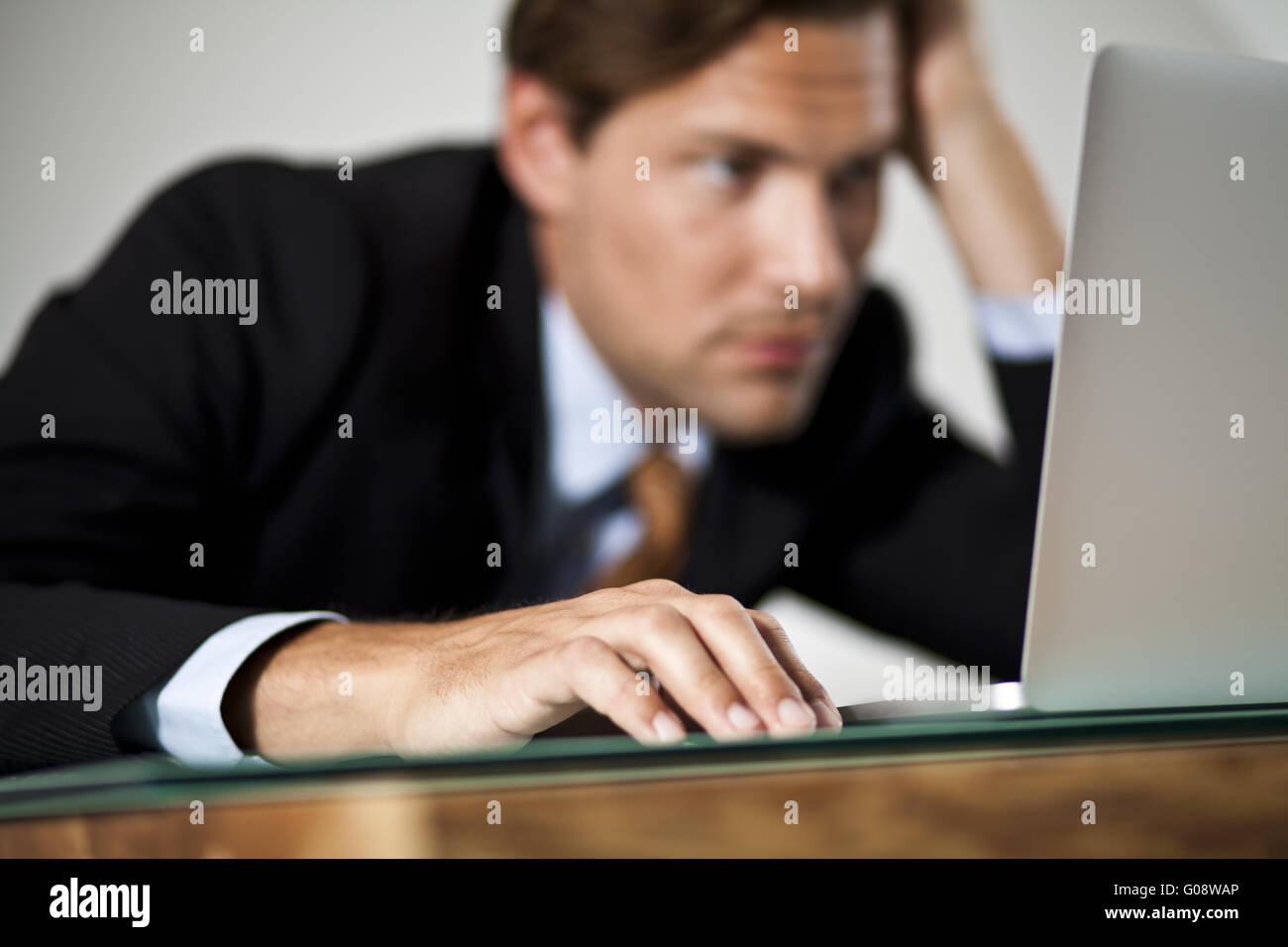 Man rests one hand hi-res stock photography and images - Alamy