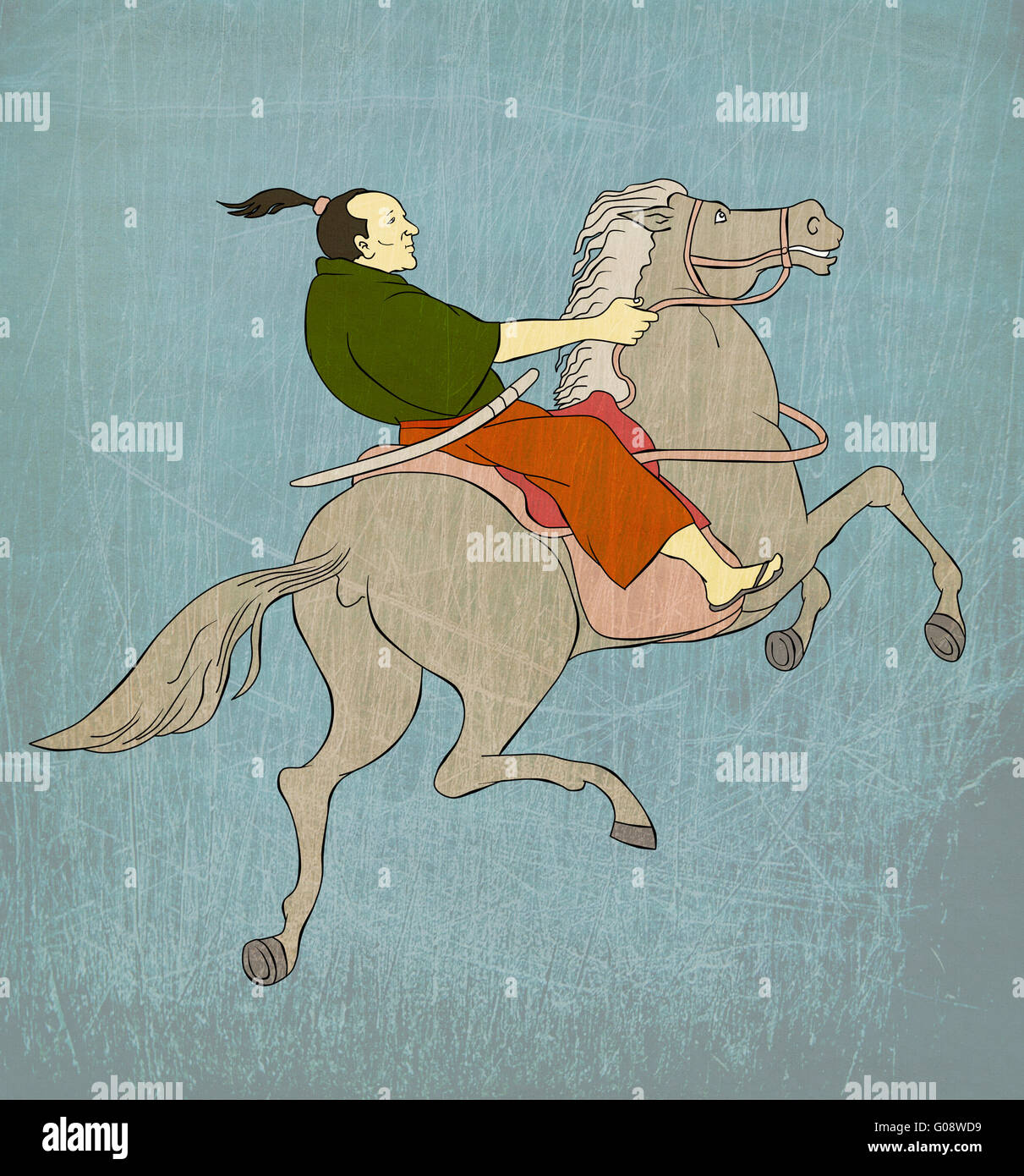 Samurai warrior with katana sword fighting stance Stock Photo - Alamy