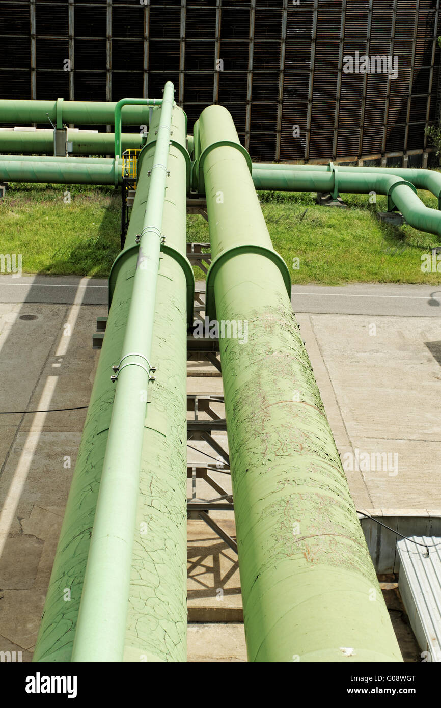 industrial pipes in a electricity power plant Stock Photo - Alamy