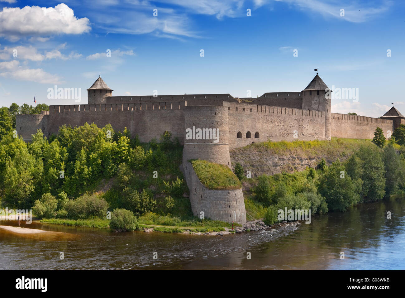 Ivangorod Fortress Border Russia Citadel Stock Photos & Ivangorod ...