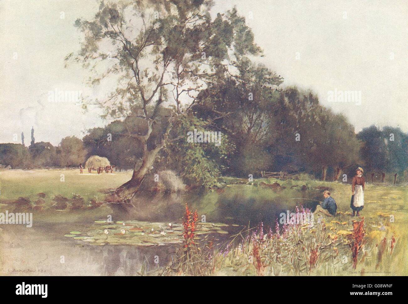 ESSEX: Roding Valley: Ongar, antique print 1909 Stock Photo - Alamy