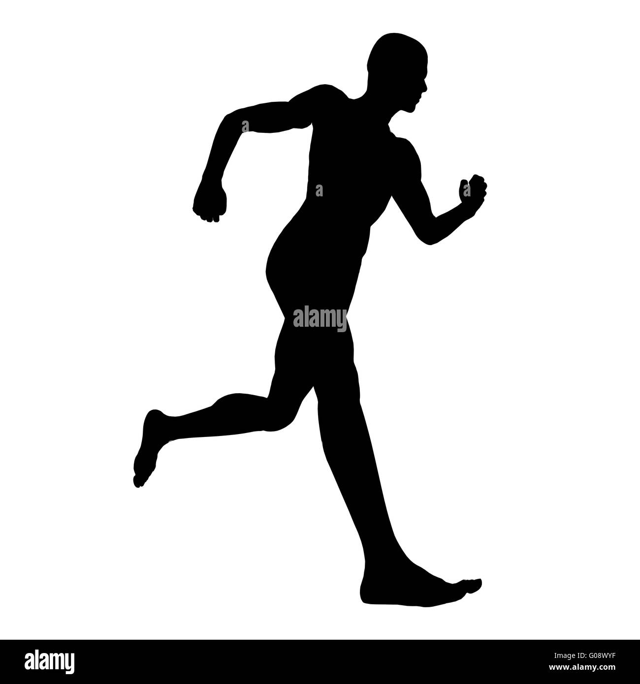 Male runner black white hi-res stock photography and images - Alamy