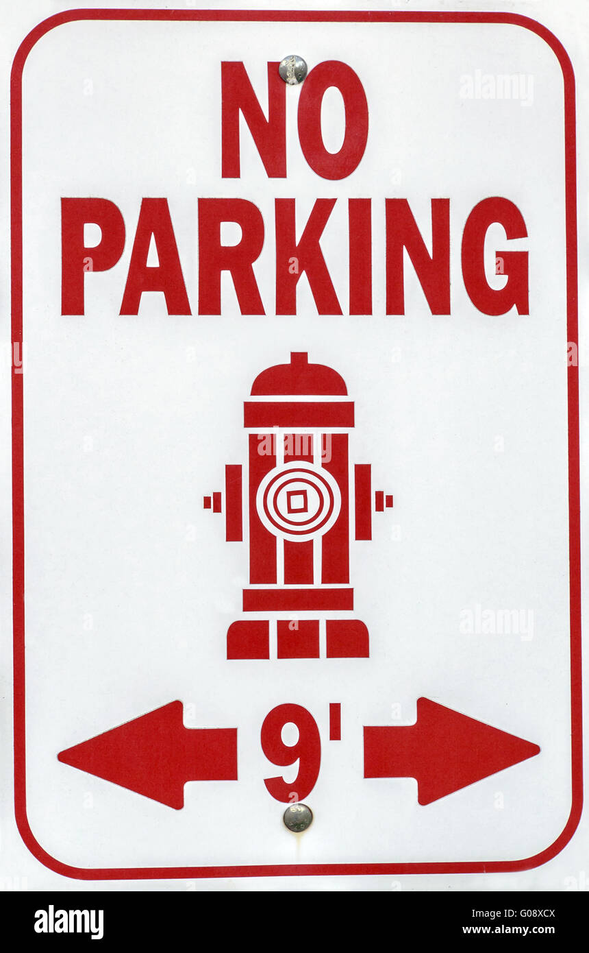 Fire Hydrant Sign Stock Photo - Alamy