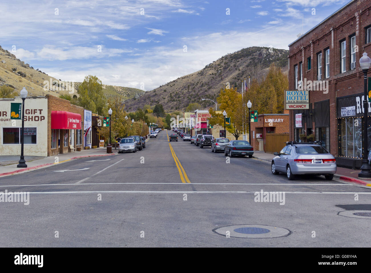 Street in Lava Hot Springs Stock Photo - Alamy