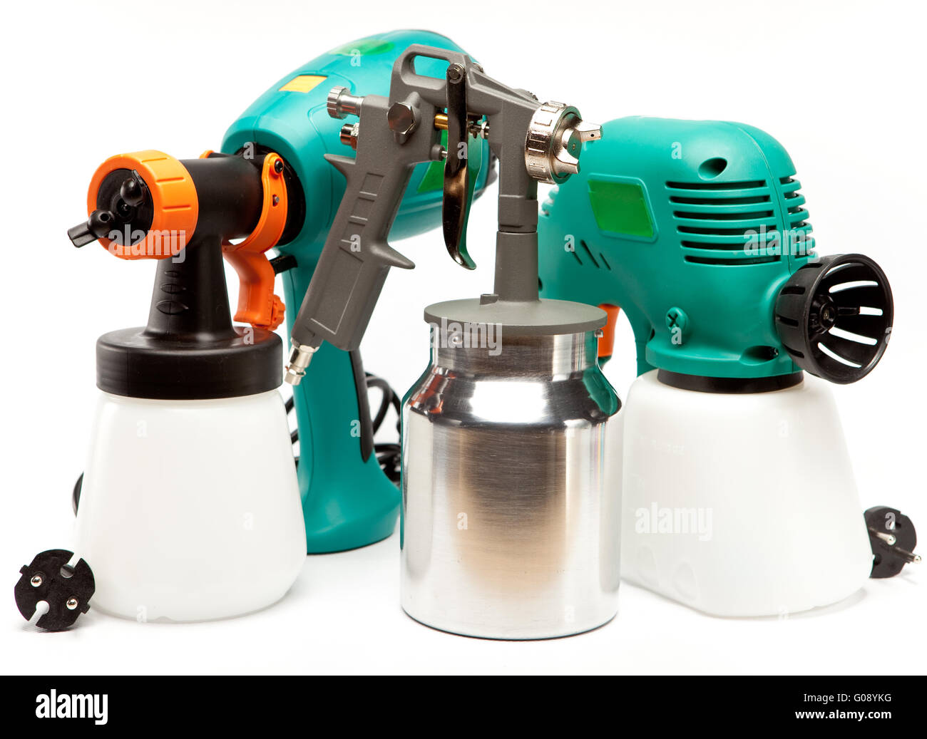 tool for a painting of surfaces - spray gun elect Stock Photo - Alamy