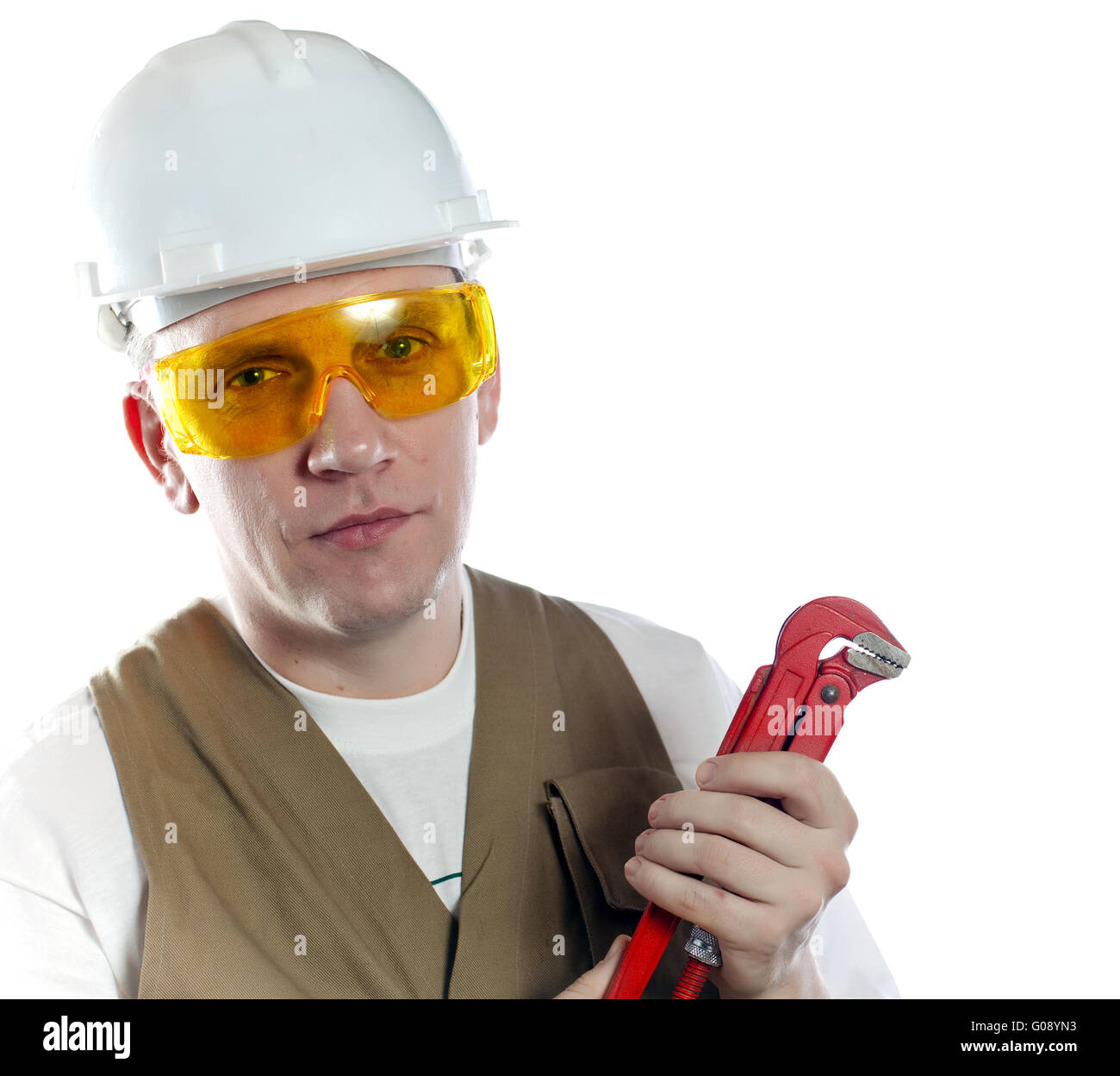 Builder in helmet uniform overalls hi-res stock photography and images ...