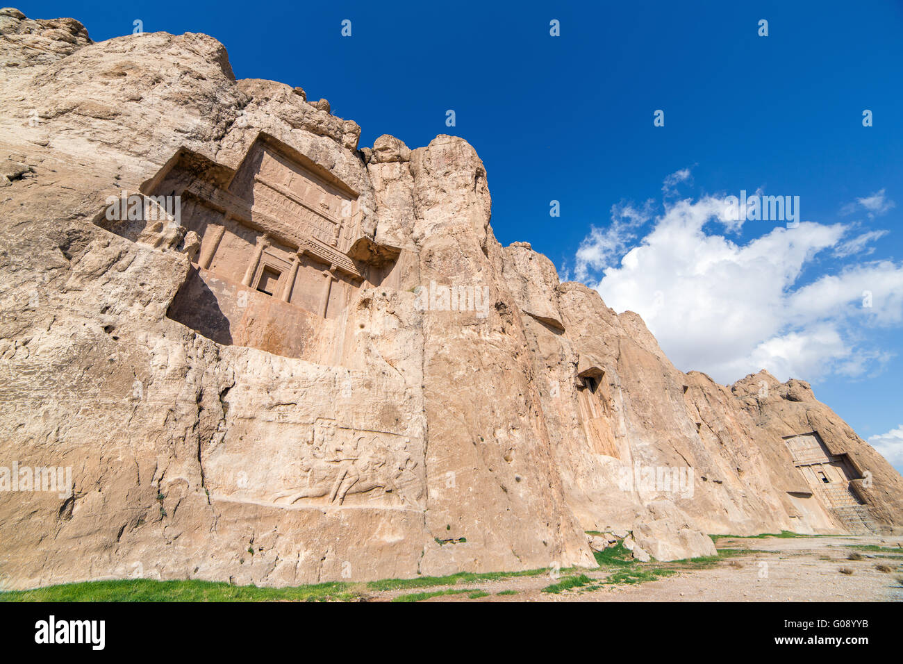 Naqsh-e Rustam, an ancient necropolis in Pars Province, Iran Stock ...