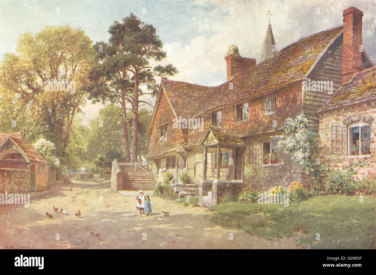 SURREY: Witley, antique print 1912 Stock Photo - Alamy