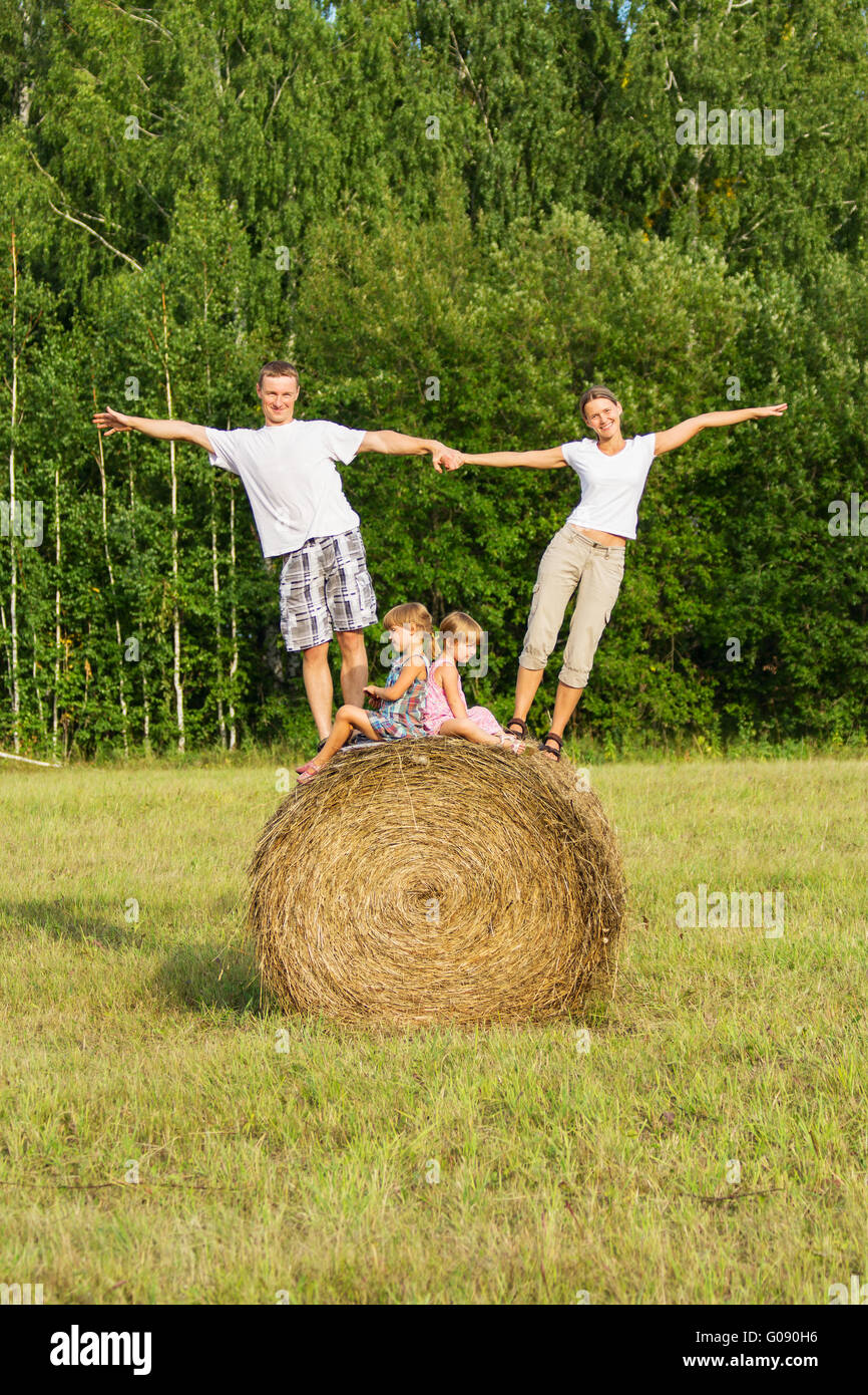 Family with children on vacation outdoors Stock Photo - Alamy