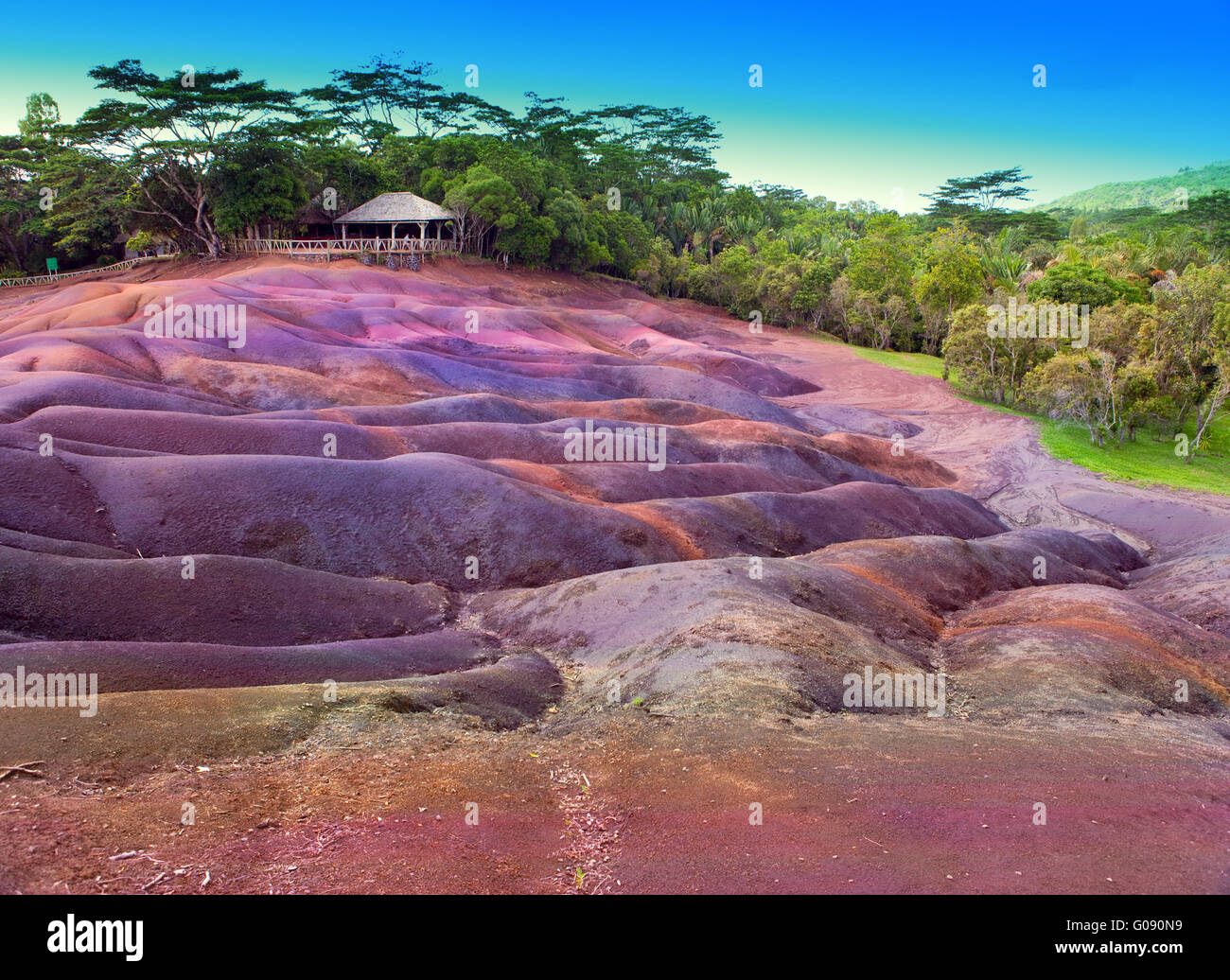 tourist place of Mauritius - earth of seven colors Stock Photo - Alamy