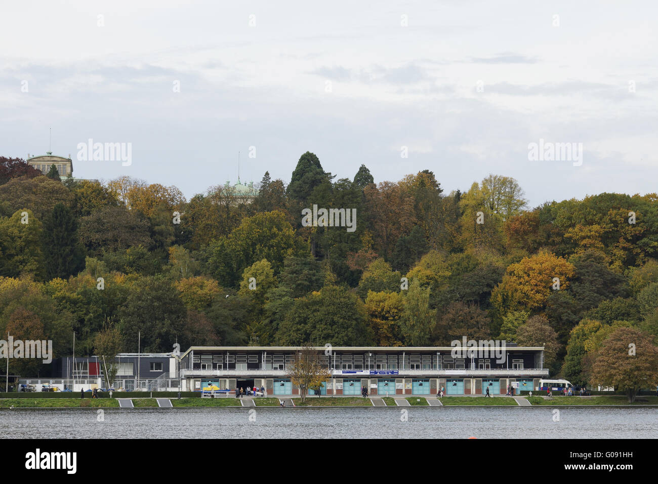 Autumnally atmosphere , Baldeneysee, Essen, German Stock Photo - Alamy