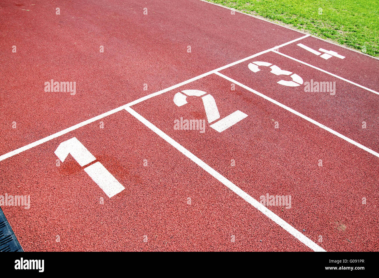 Athletics track lanes hi-res stock photography and images - Alamy