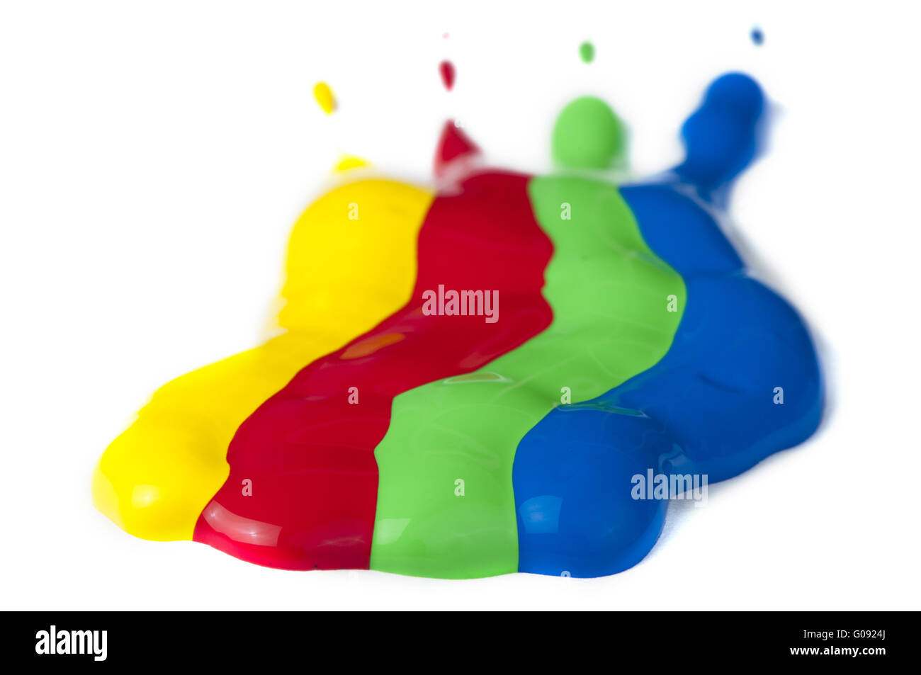 Paint coated on paper. Red, green, blue and yellow colors Stock Photo ...