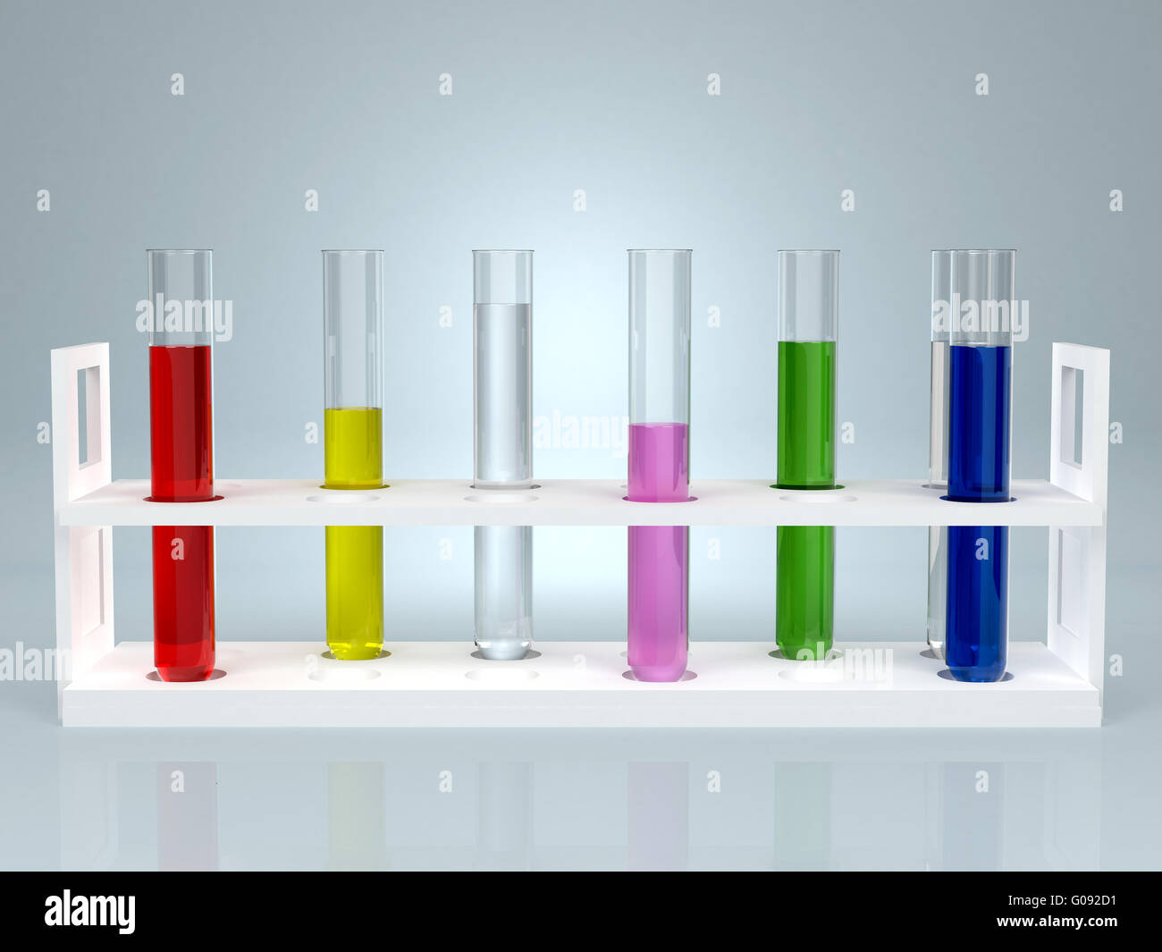 Test-tube with color liquid . Computer generated Stock Photo - Alamy