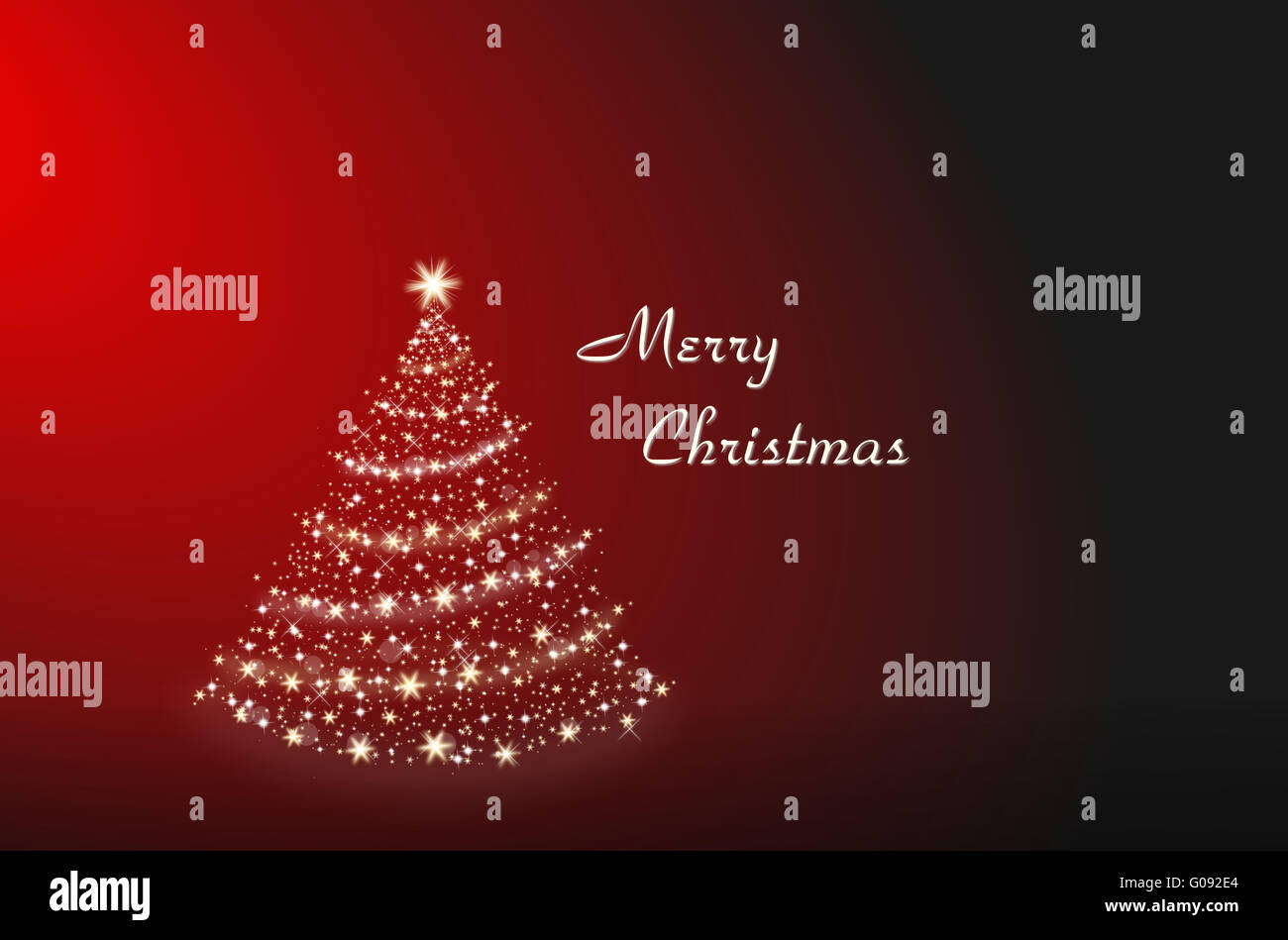 Christmas tree made of stars staying alone on a re Stock Photo - Alamy