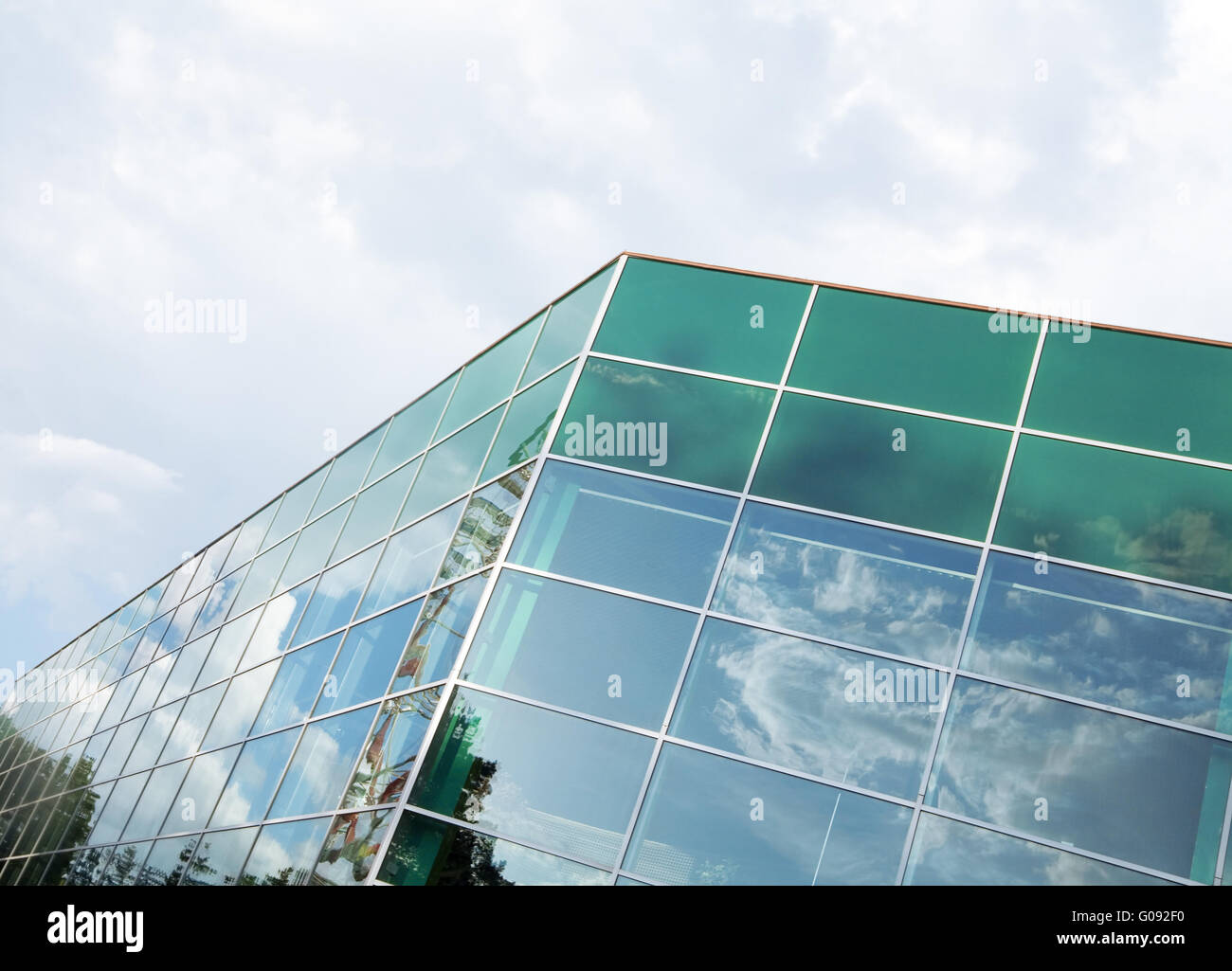 glass windows of a modern building with reflection Stock Photo - Alamy