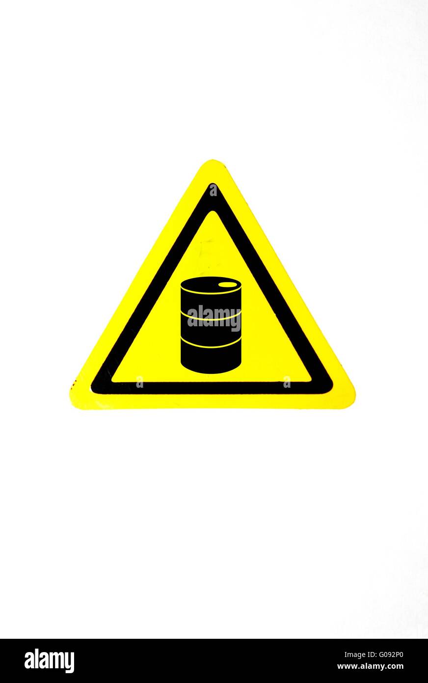 yellow triangle and ton Stock Photo - Alamy