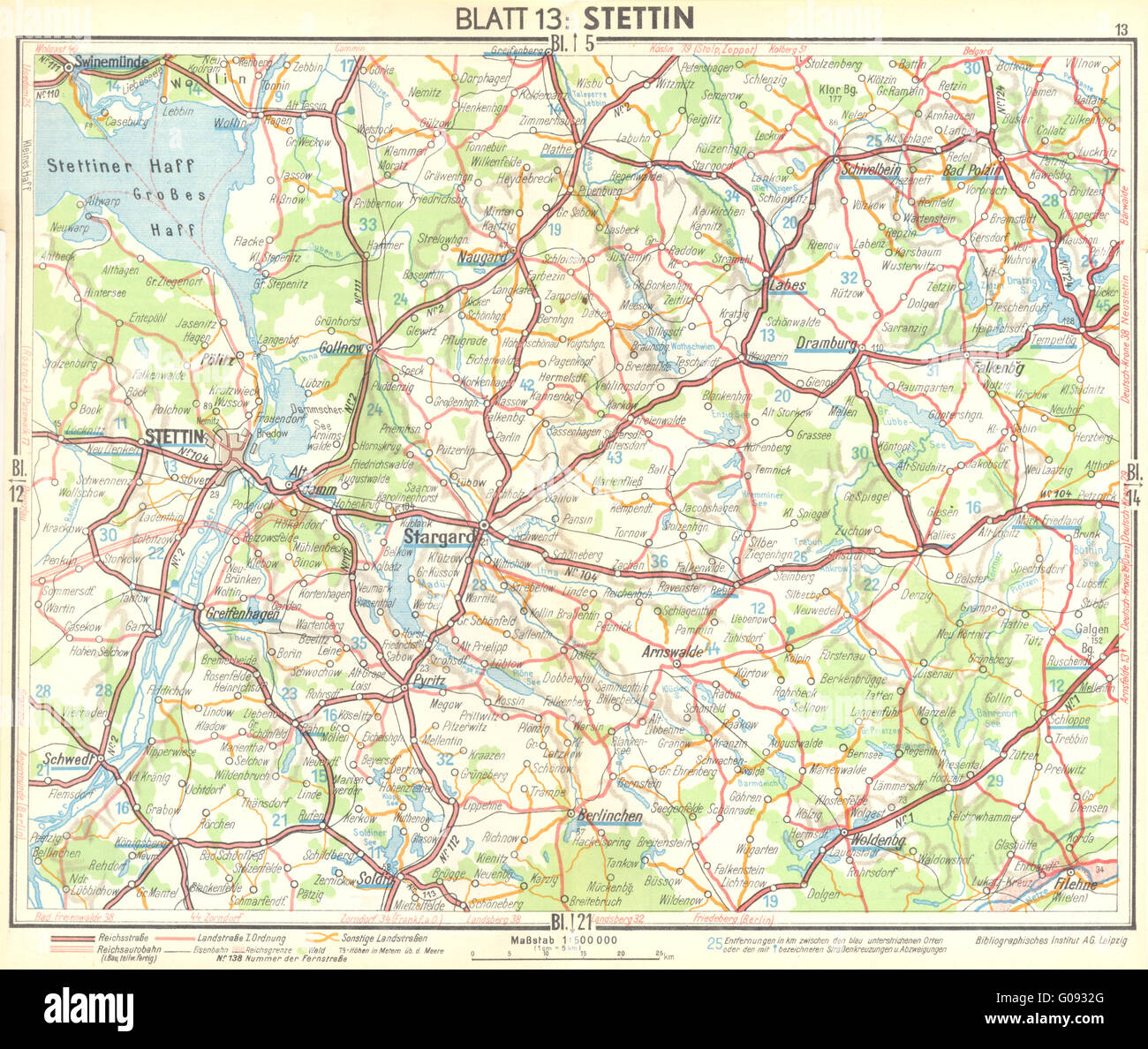Map of stettin hi-res stock photography and images - Alamy