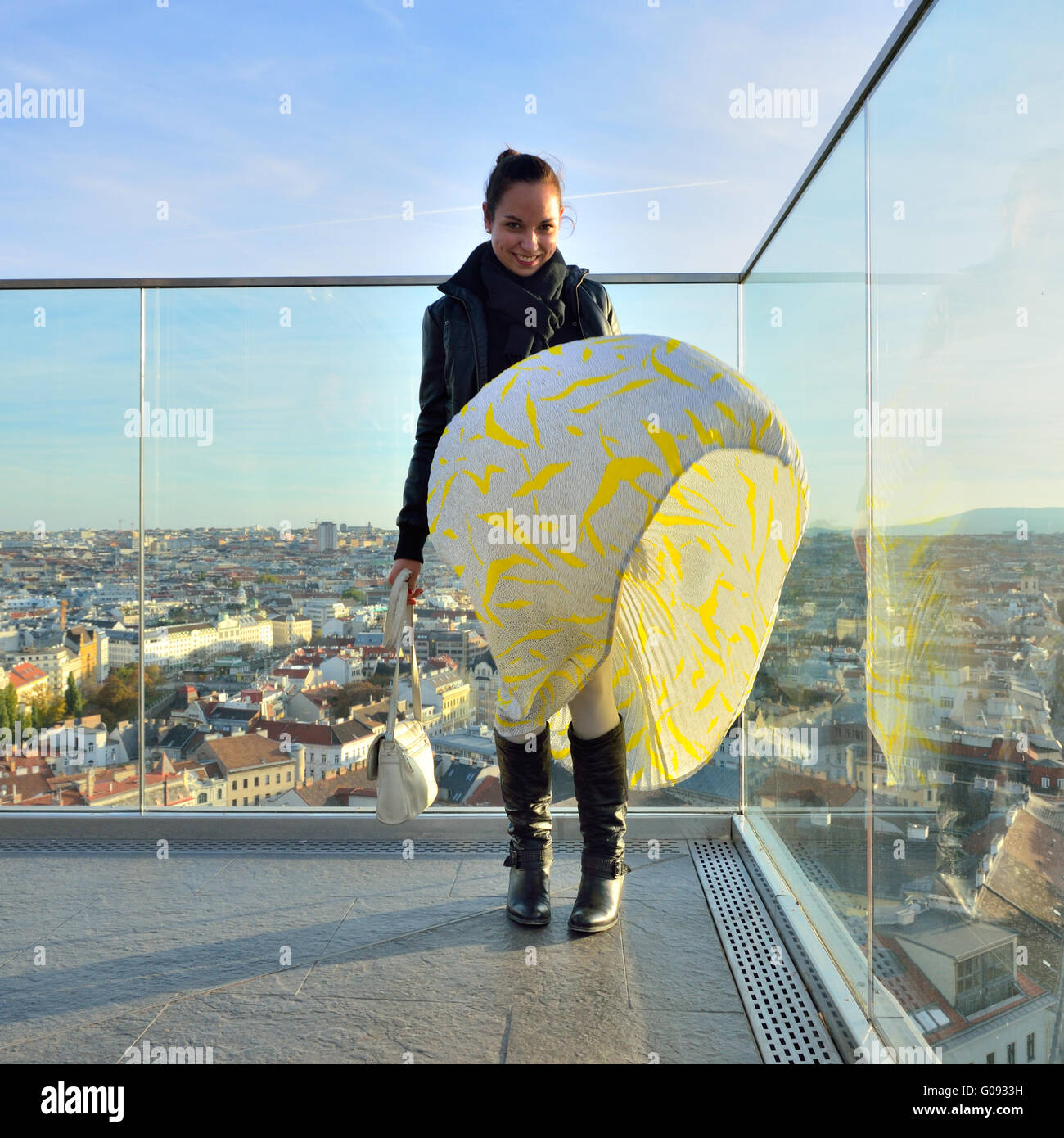 Wind blowing skirt hi-res stock photography and images - Alamy