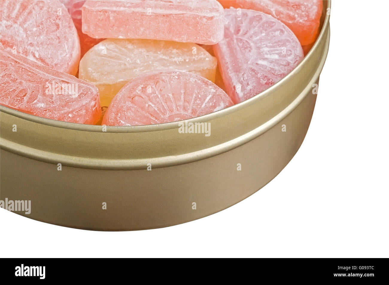 Candy in a tin Stock Photo - Alamy