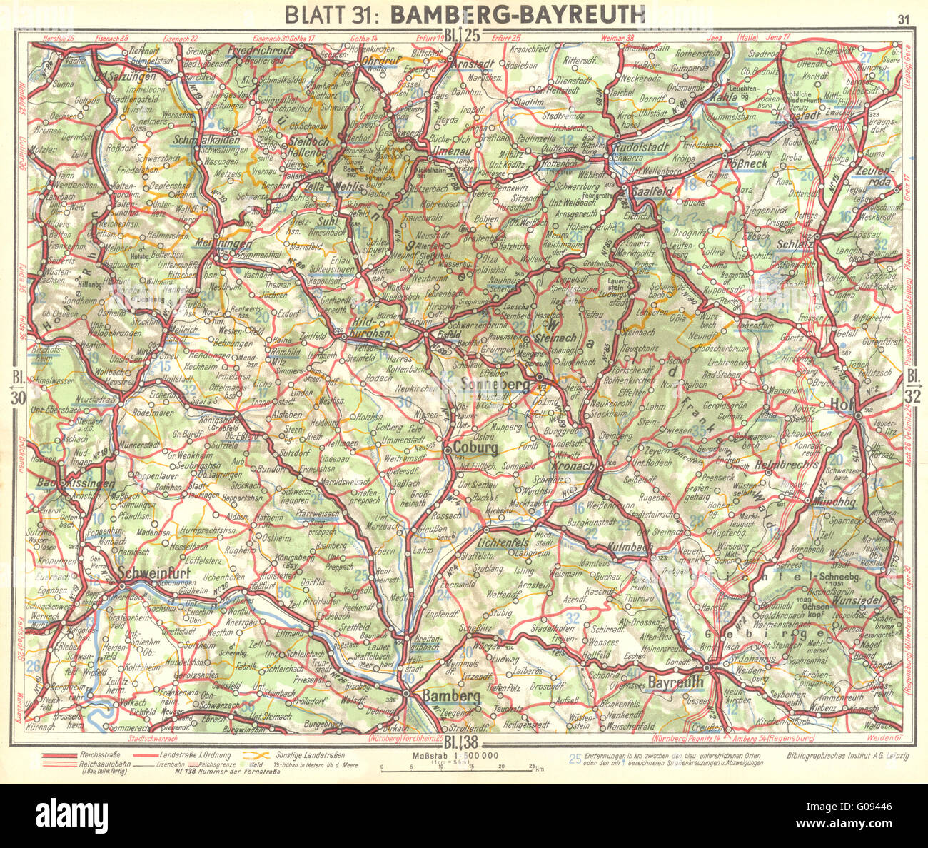 Map of bamberg hi-res stock photography and images - Alamy