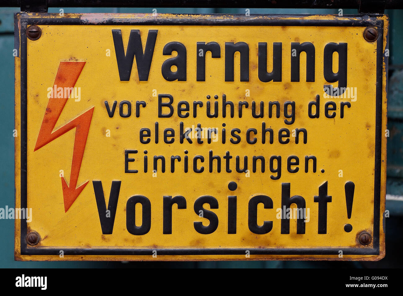 power warning sign Stock Photo - Alamy
