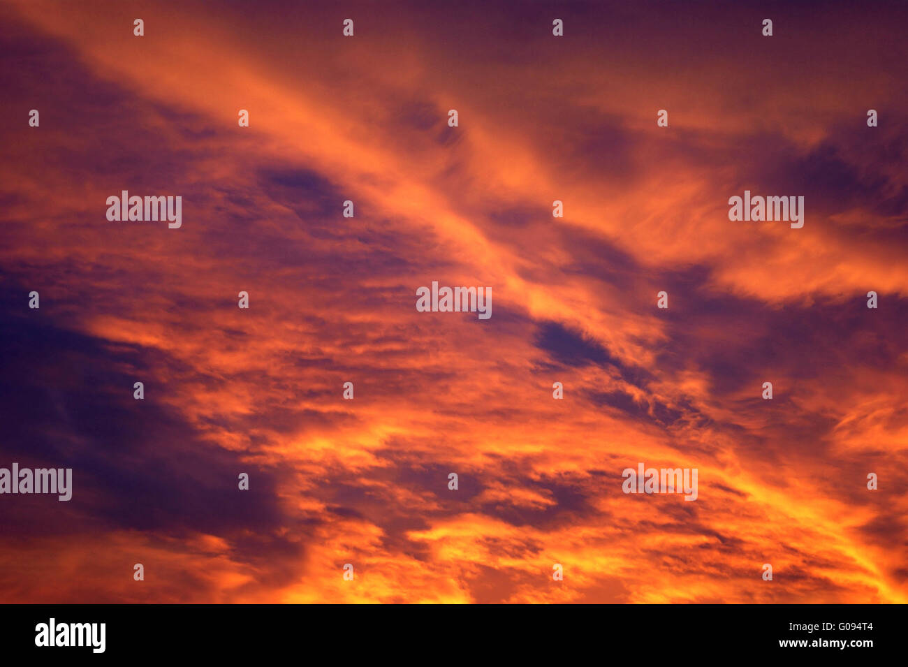 Clouded sky at sunset hi-res stock photography and images - Alamy