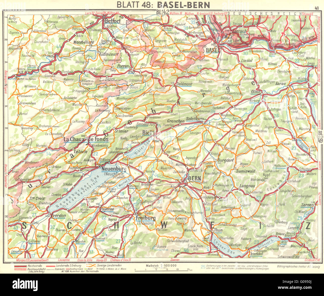 Map of basel hi-res stock photography and images - Alamy