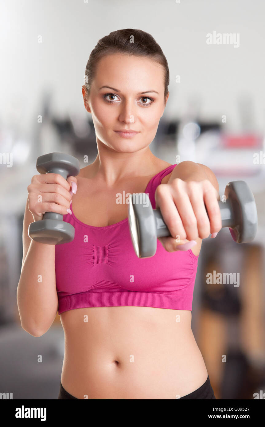 Woman cardiovascular exercise gym hi-res stock photography and images ...