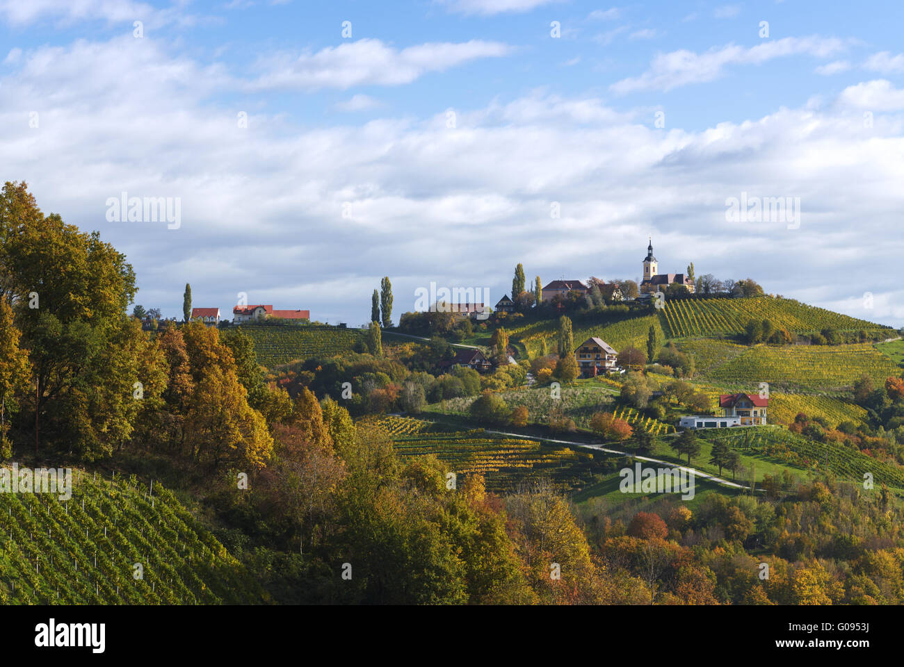 Southern Styria wine route Kitzeck Stock Photo - Alamy