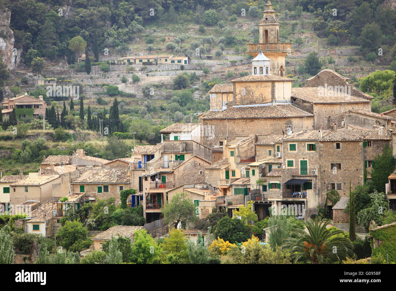 Old stone village on a mountainside Stock Photo - Alamy
