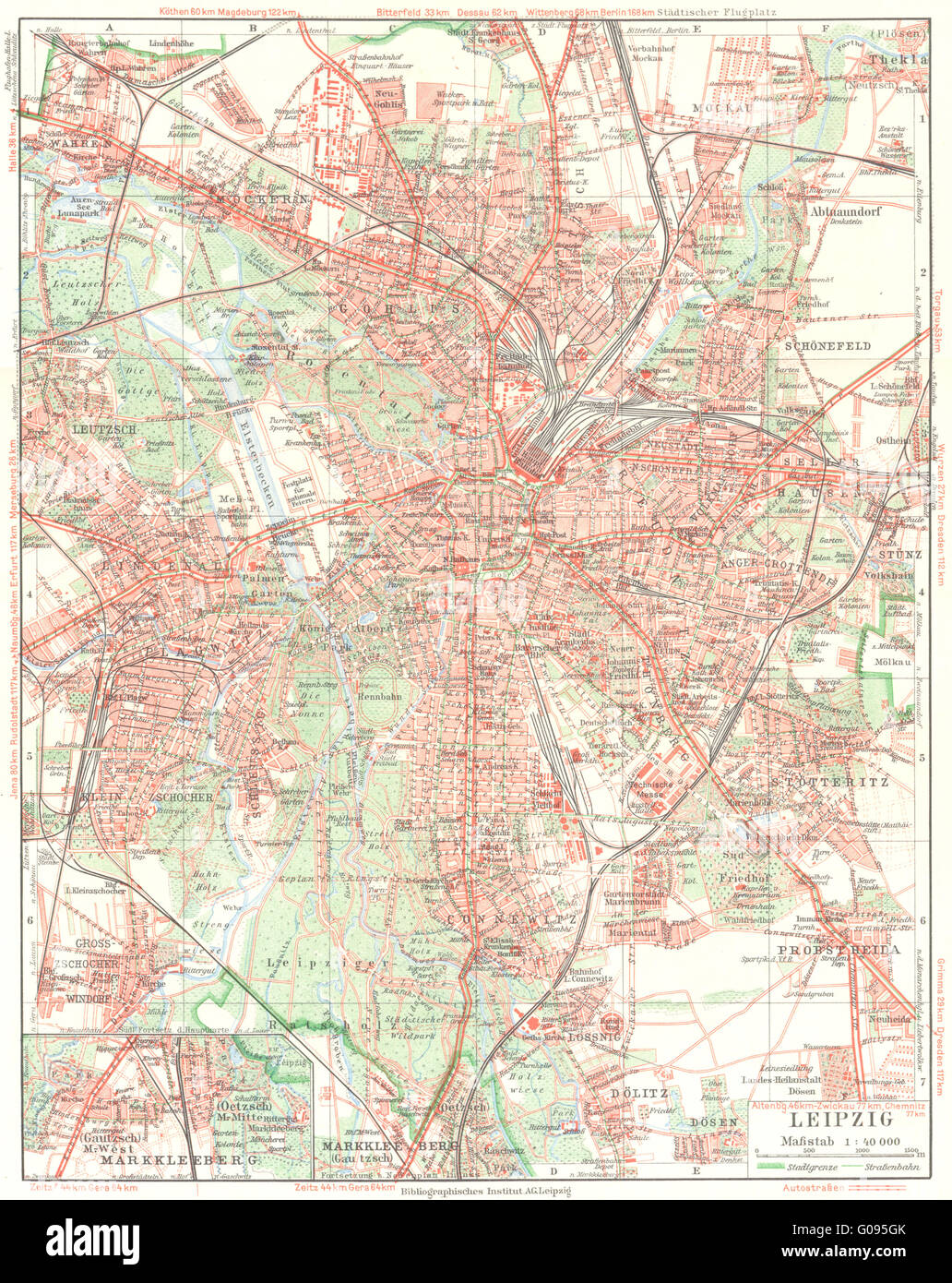 Map of leipzig hi-res stock photography and images - Alamy