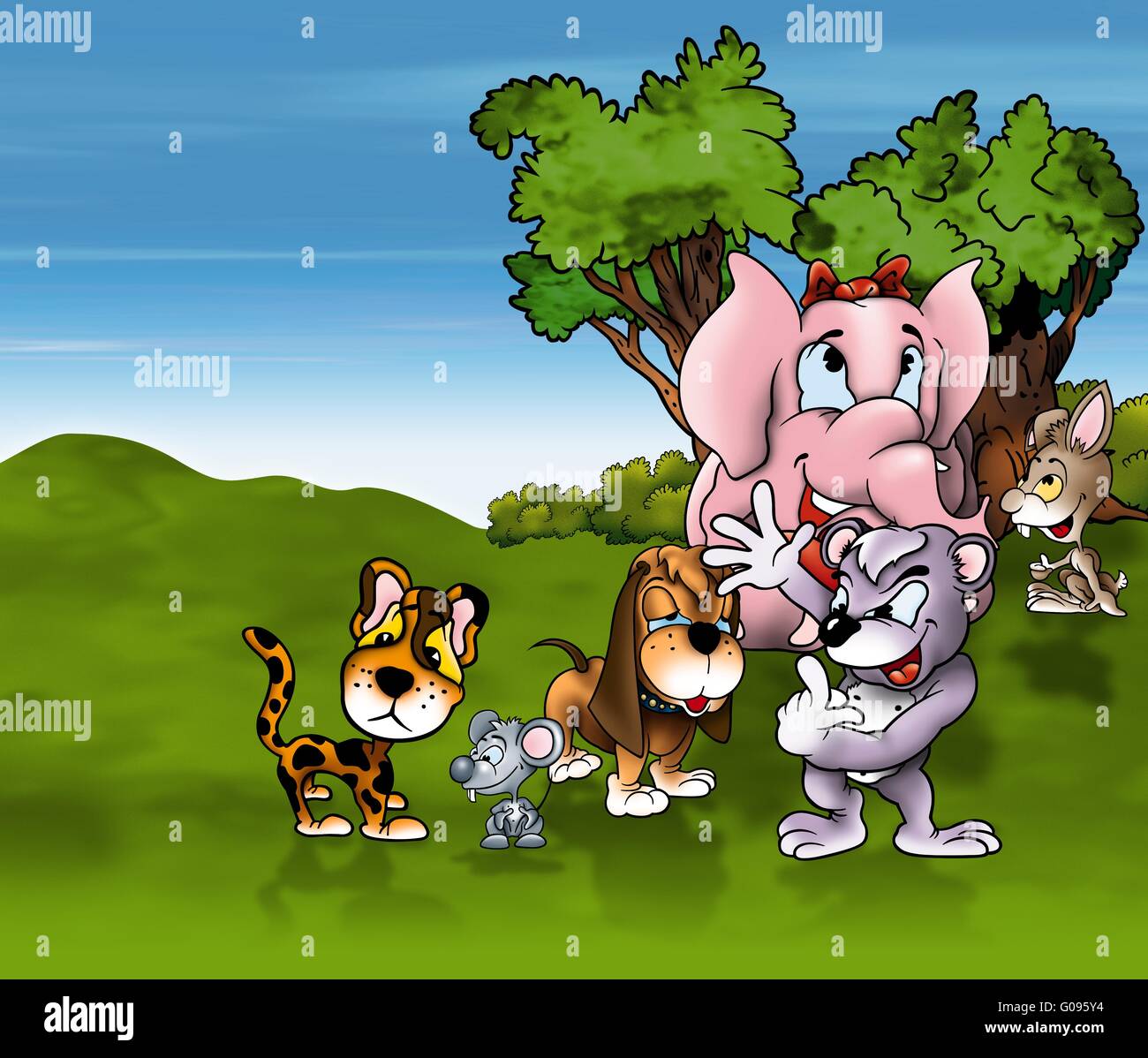 Cartoon illustration mouse elephant hi-res stock photography and images ...