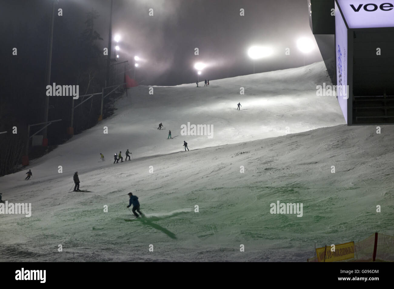 Skiing at Planai Stock Photo - Alamy