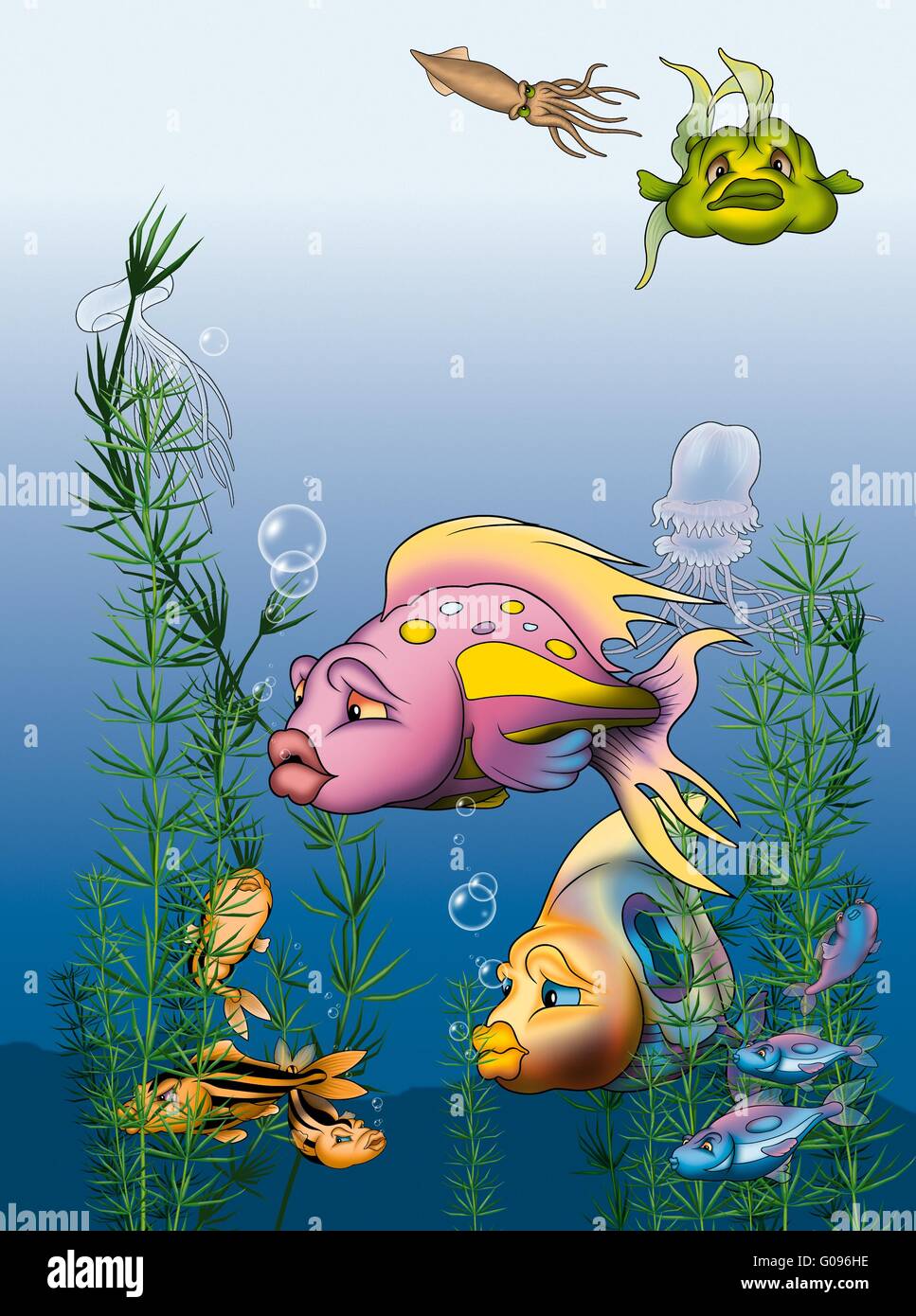 Cartoon cuttlefish hi-res stock photography and images - Alamy