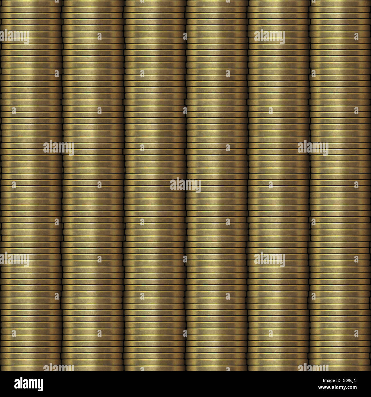 Seamless computer generated gold coins in stack Stock Photo - Alamy