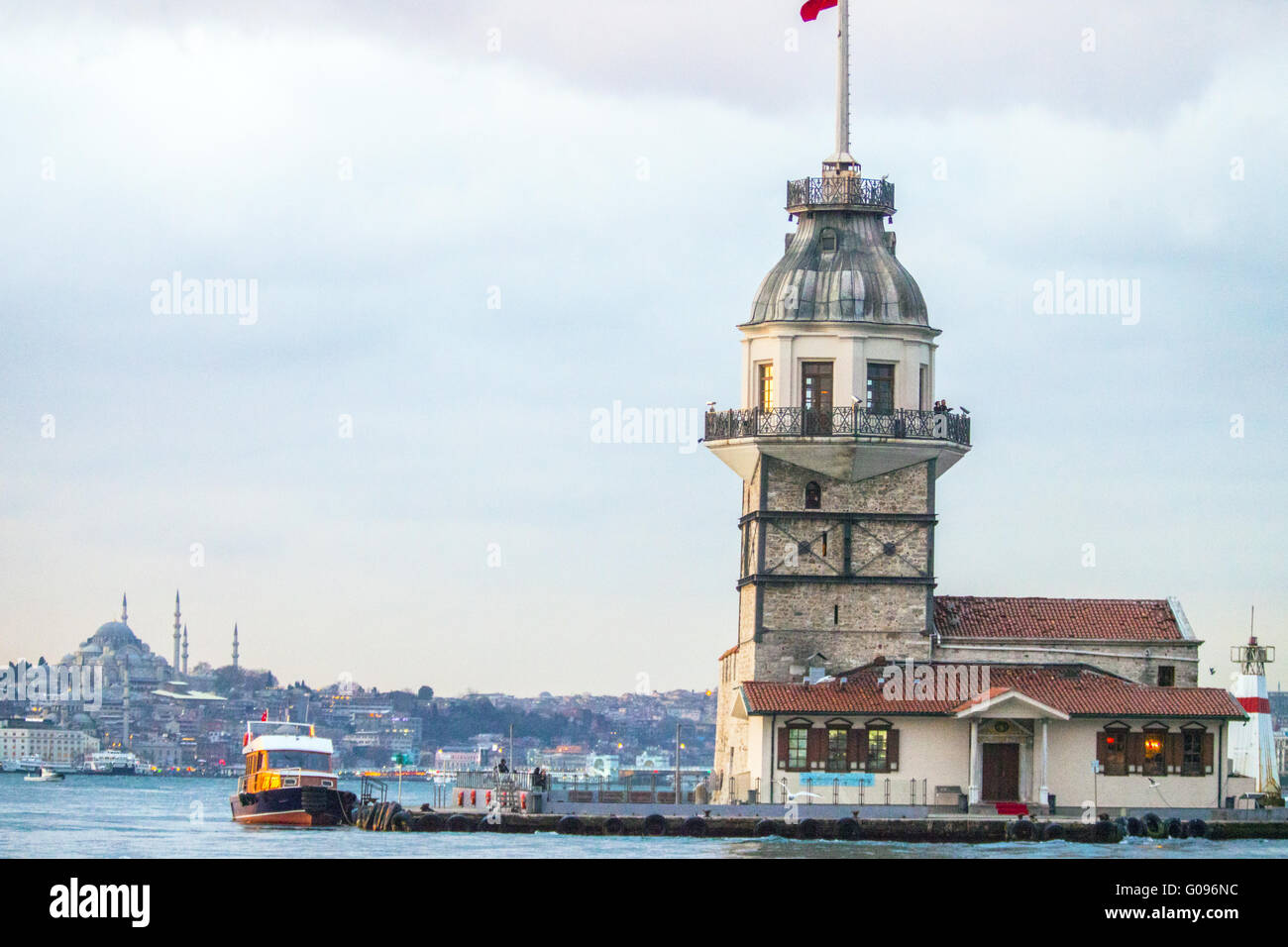 Leander's Tower Maiden's Tower in Istanbul Turkey Stock Photo - Alamy