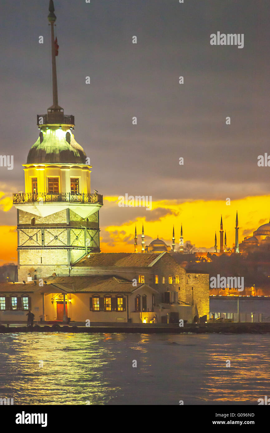 Leander's Tower Maiden's Tower in Istanbul Turkey Stock Photo - Alamy