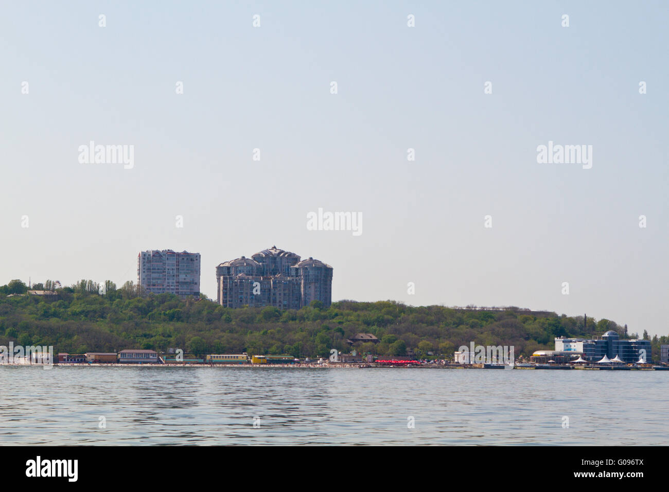 Odessa city seashore with new urban districts Stock Photo - Alamy