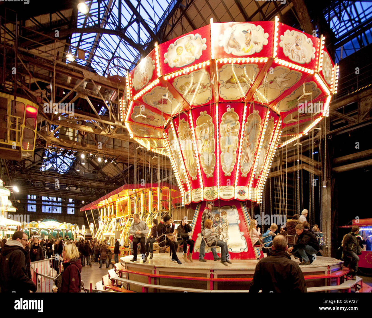 Historical funfair, bochum Hall of the Century Stock Photo - Alamy