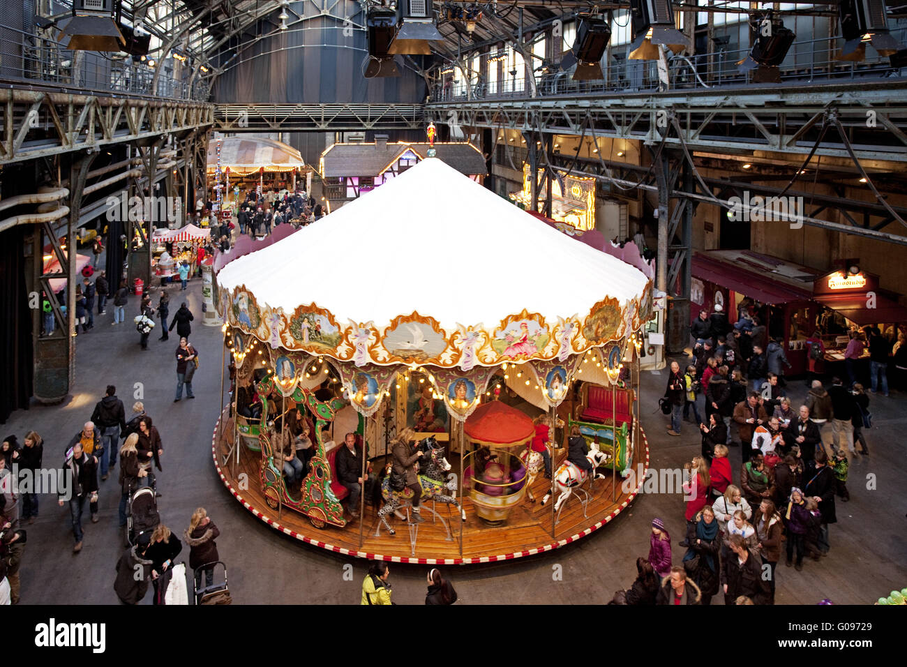 Historical funfair, bochum Hall of the Century Stock Photo - Alamy