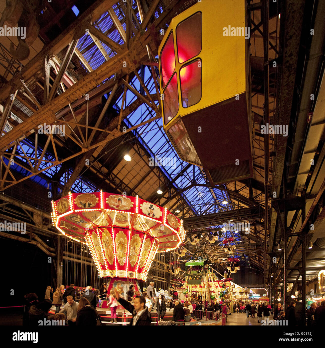 Historical funfair, bochum Hall of the Century Stock Photo - Alamy