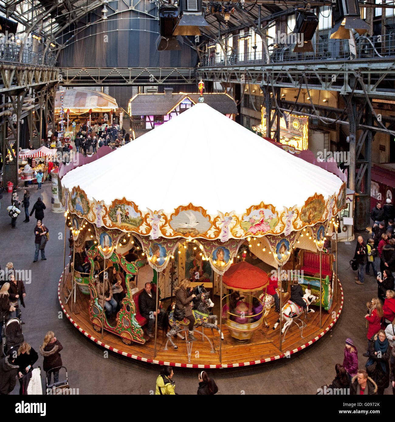 Historical funfair, bochum Hall of the Century Stock Photo - Alamy