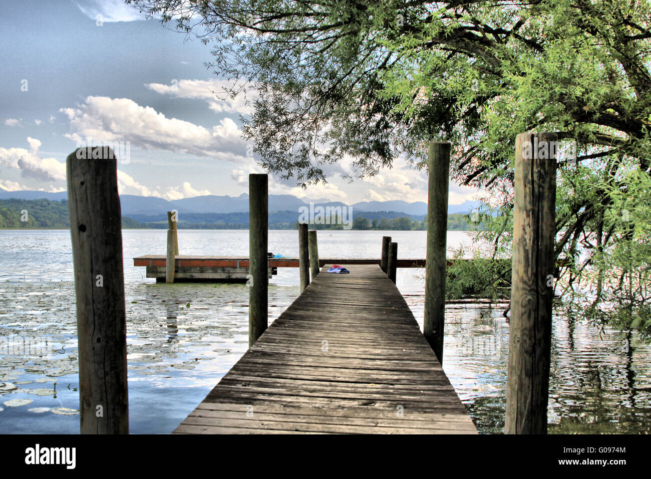 A day at the lake Stock Photo - Alamy