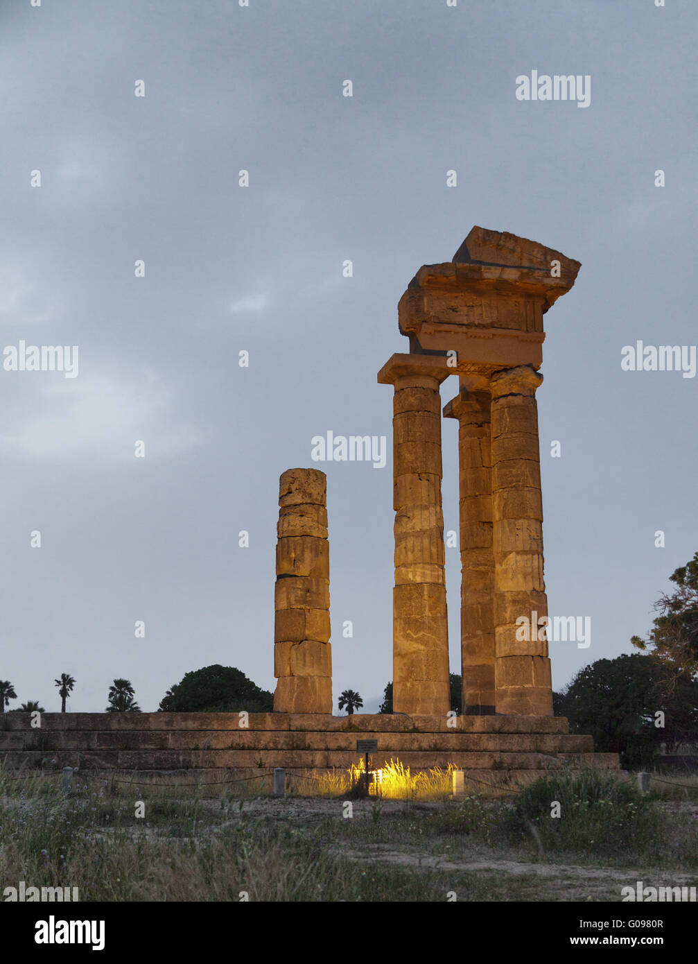 Temple of Apollo at Rhodes Stock Photo - Alamy